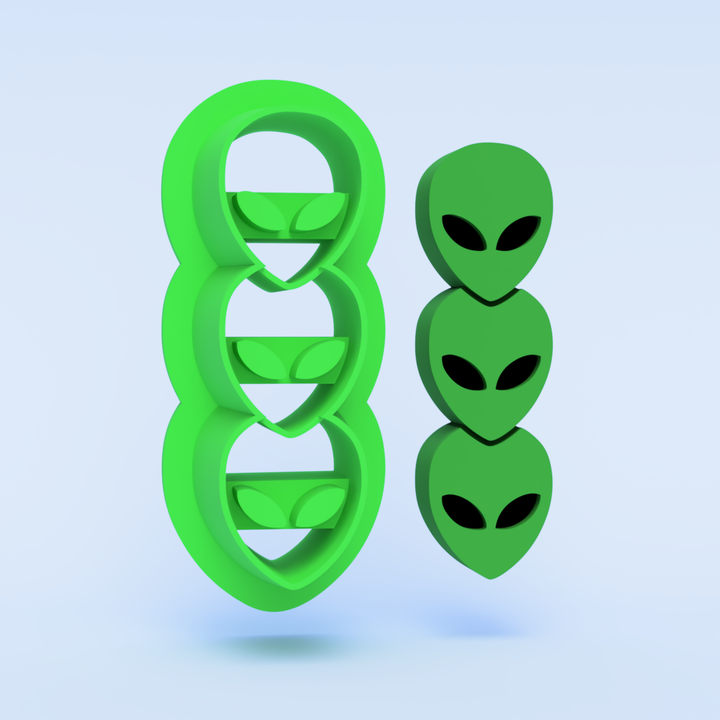 3 Headed Alien Huggy Polymer Clay Cutter – Cut, Clay & Craft