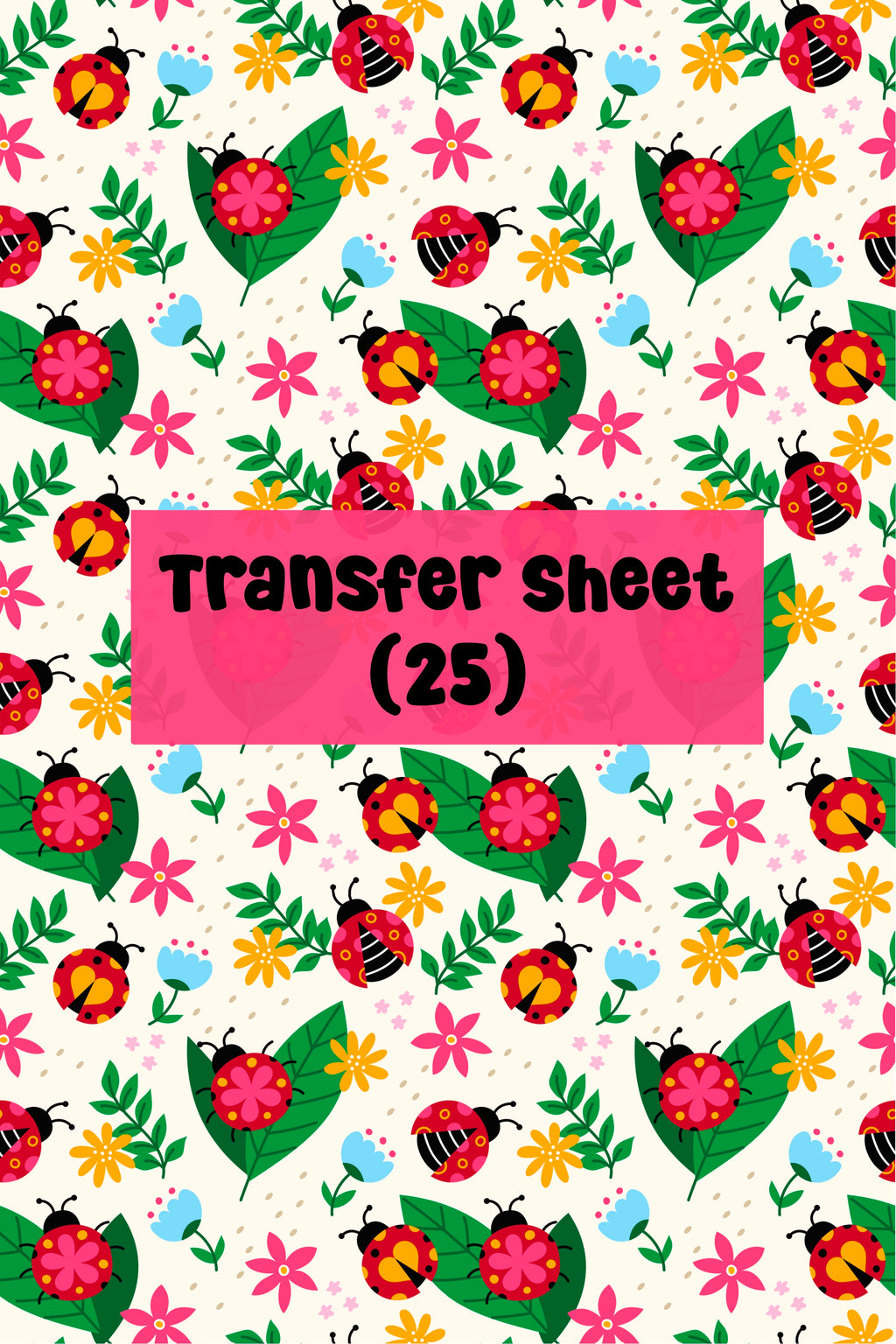 Ladybug (01) Transfer Sheet – Cut, Clay & Craft
