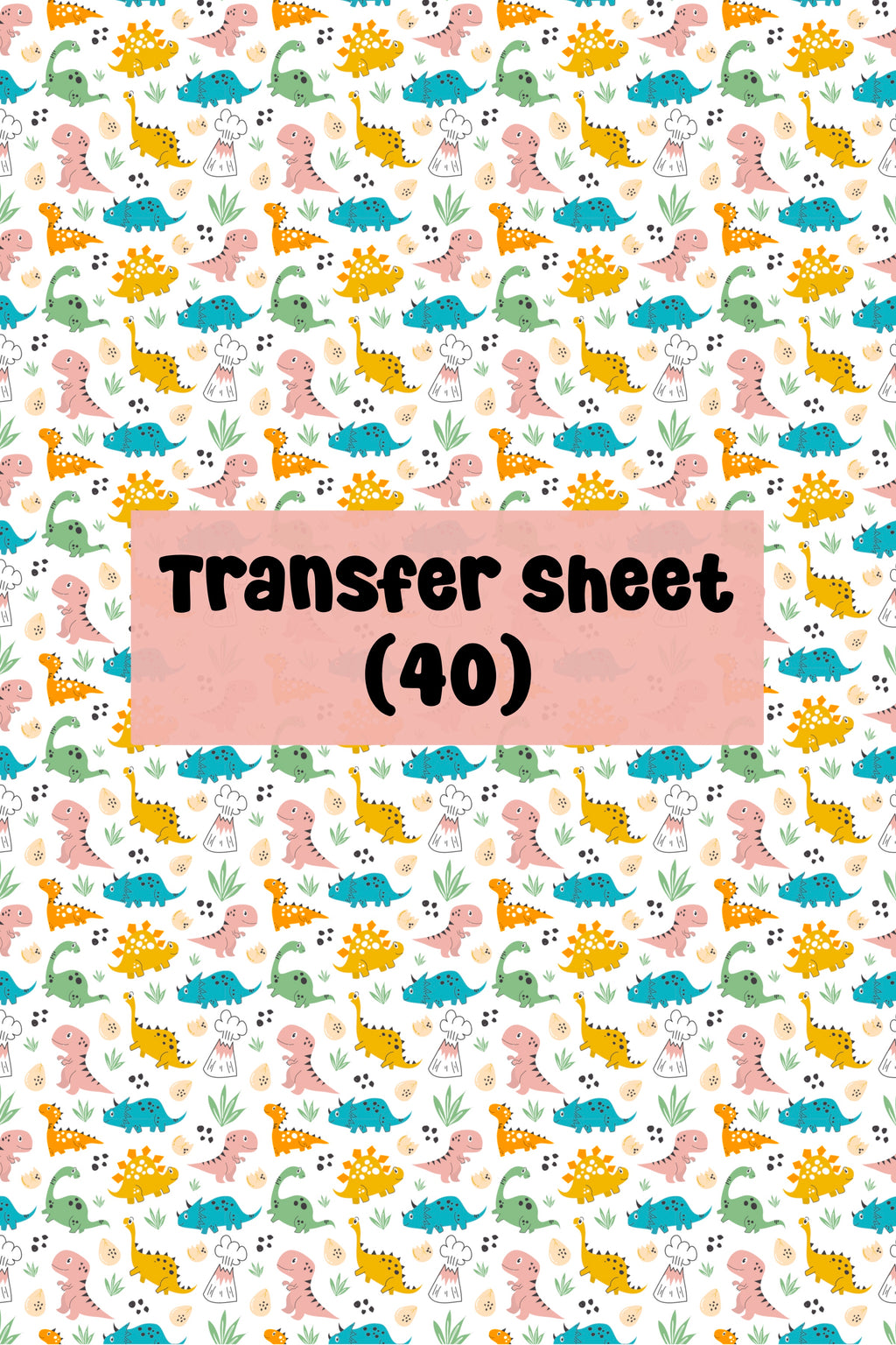 Dinosaurs (01) Transfer Sheet – Cut, Clay & Craft